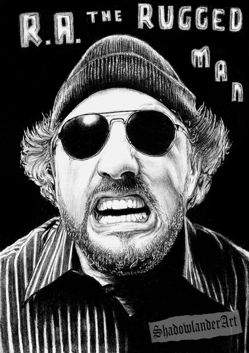 R.A. the Rugged Man madman Drawing ART ORIGINAL & - Etsy