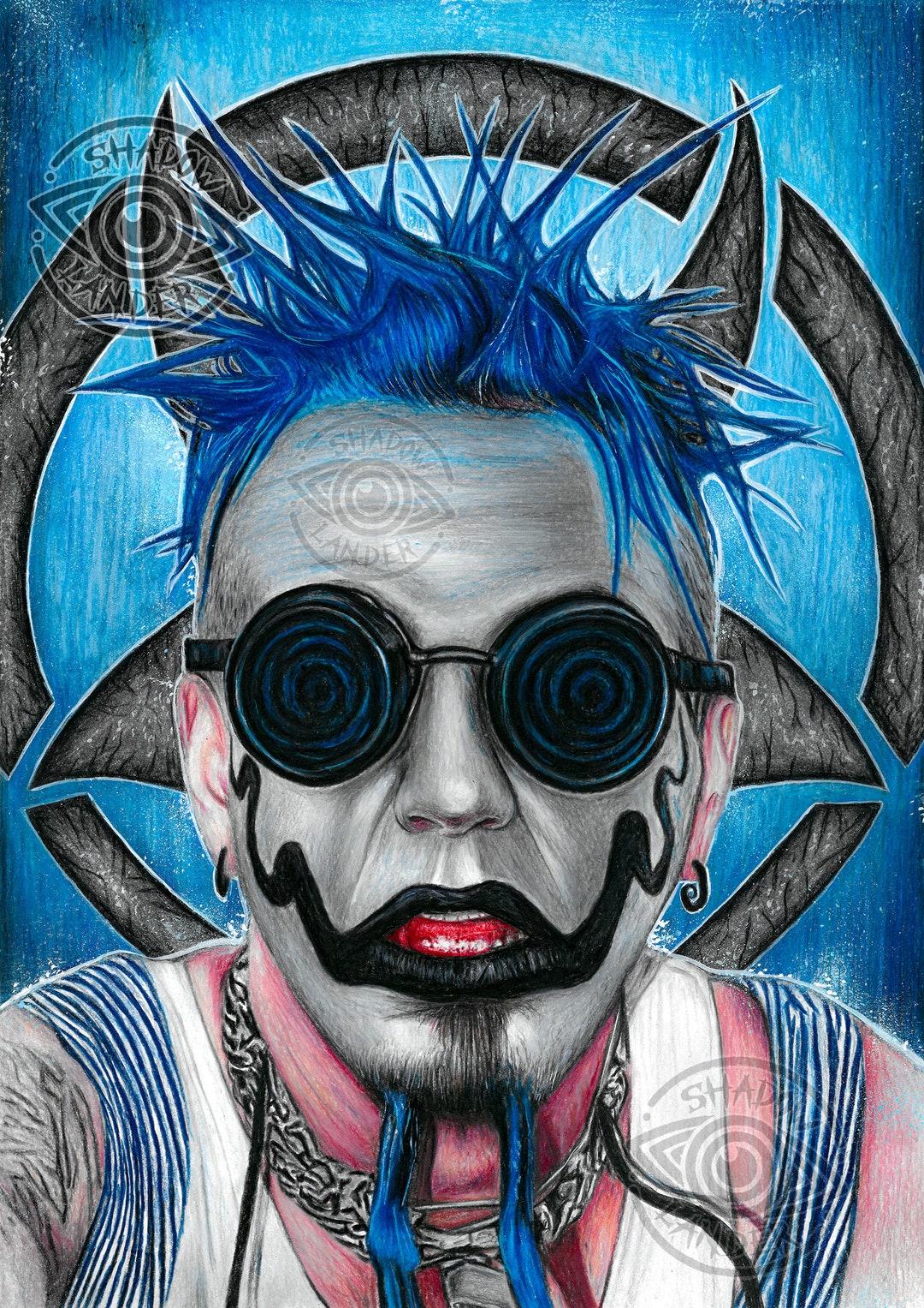 Mudvayne ld 50 Chad Gray Drawing ART PRINT - Etsy