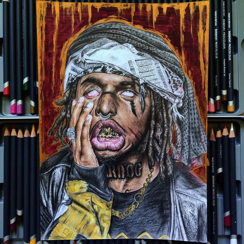 City Morgue / Zillakami war Dog Drawing ORIGINAL / - Etsy