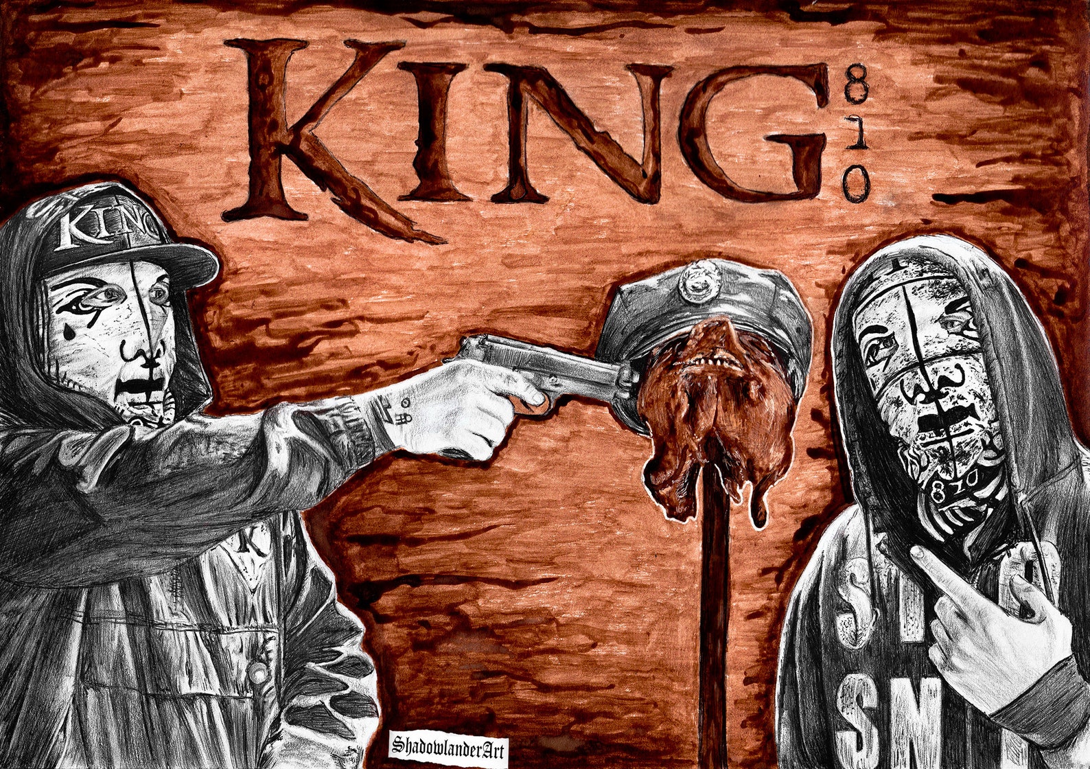 King 810 stop Snitchin Blood Painting ART PRINT - Etsy