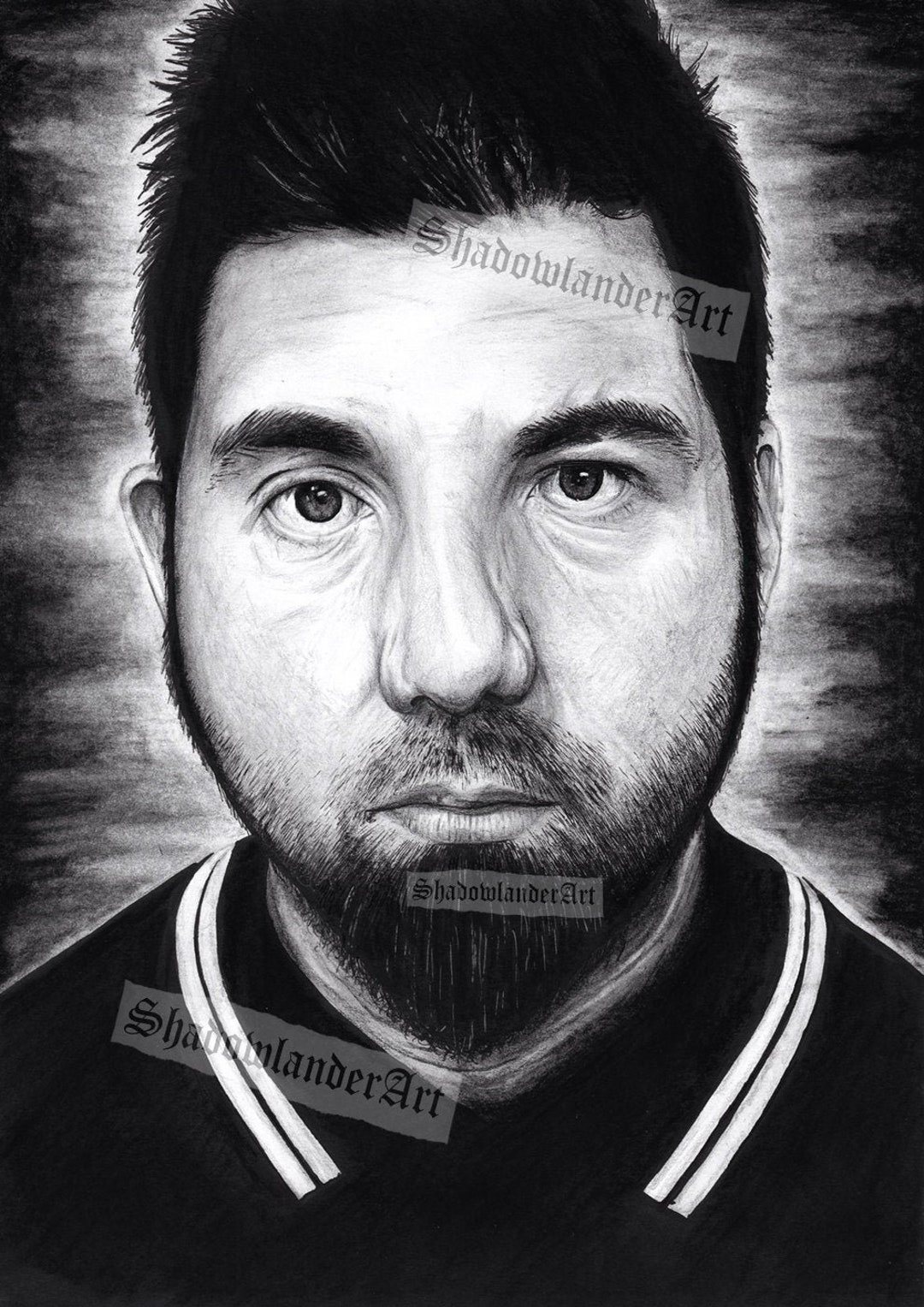 Chino Moreno / Deftones black ORIGINAL & ART PRINT - Etsy