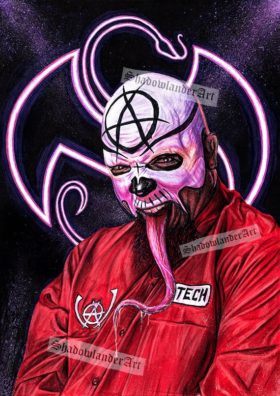Tech N9ne Neon Demon drawing ART PRINT & ORIGINAL | Etsy