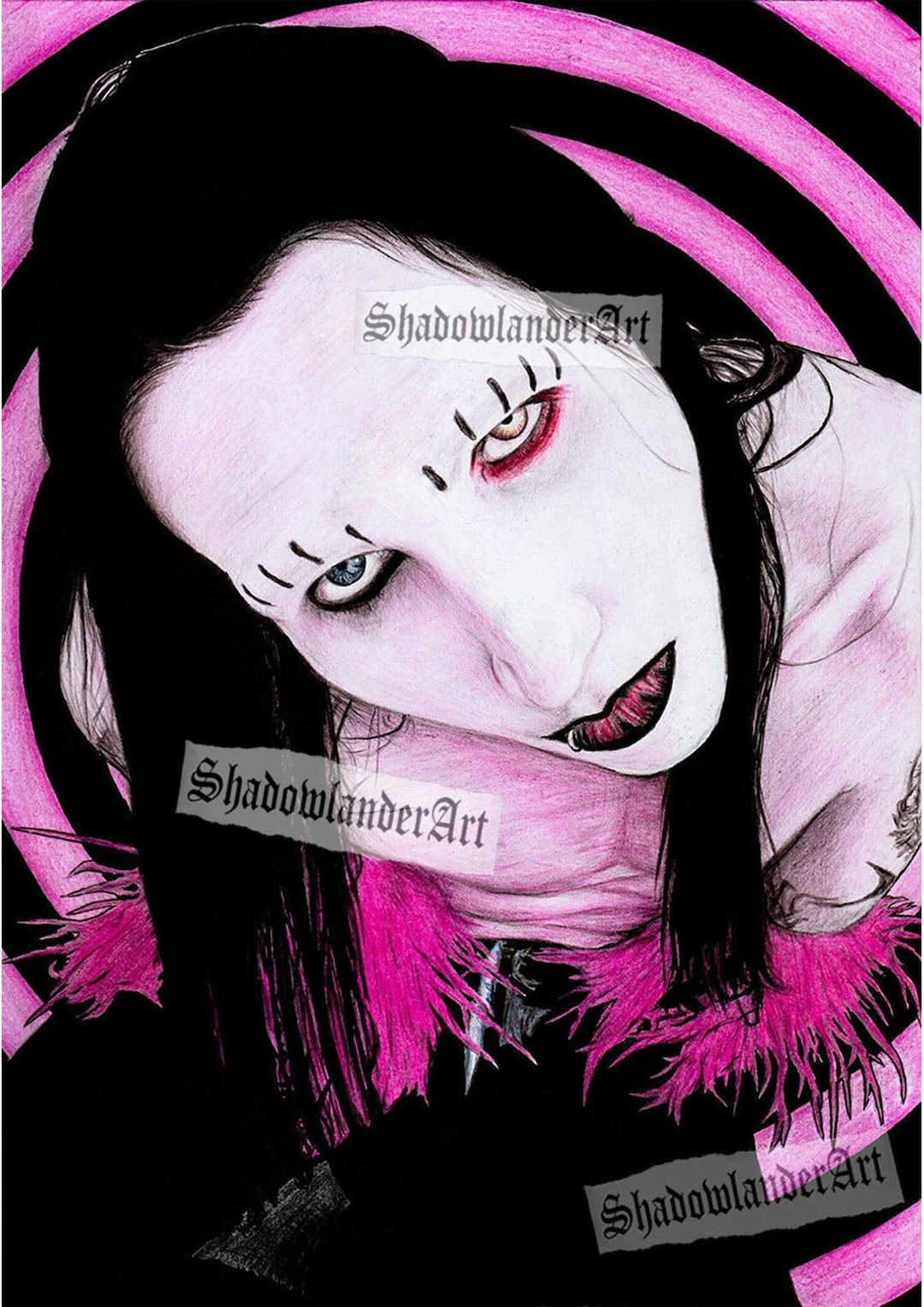 Marilyn Manson the Purple Show ART PRINT - Etsy