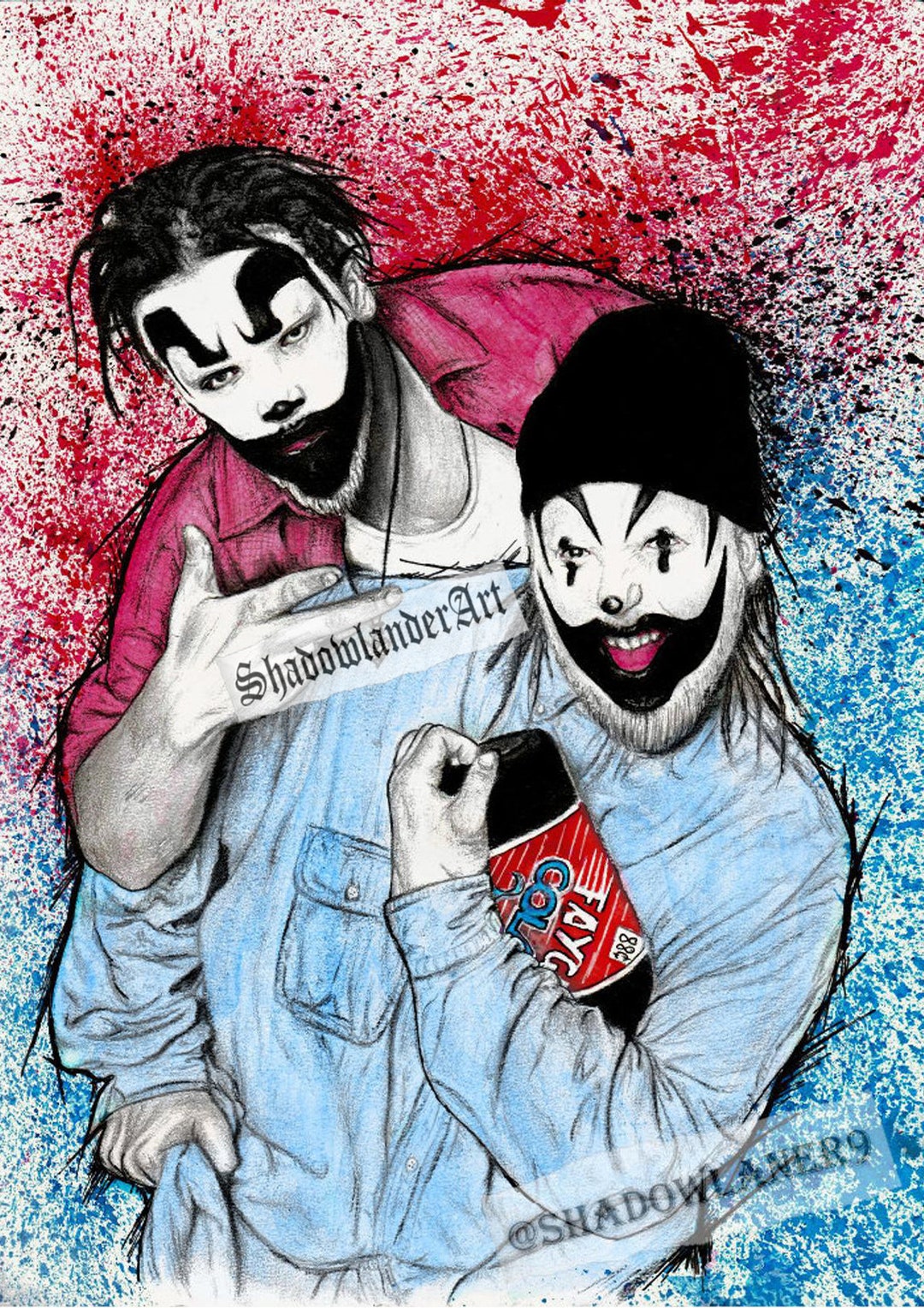 Insane Clown Posse ICP splatter ART PRINT - Etsy