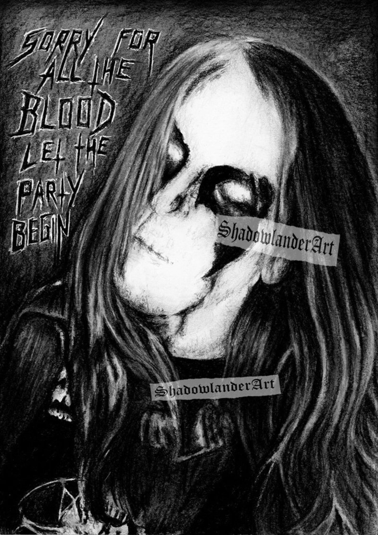 Mayhem dead Drawing ART PRINT - Etsy