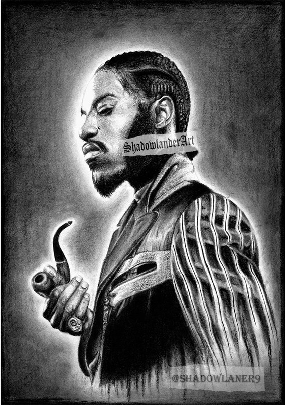 Andre 3000 / Outkast benjamin Drawing ART PRINT - Etsy