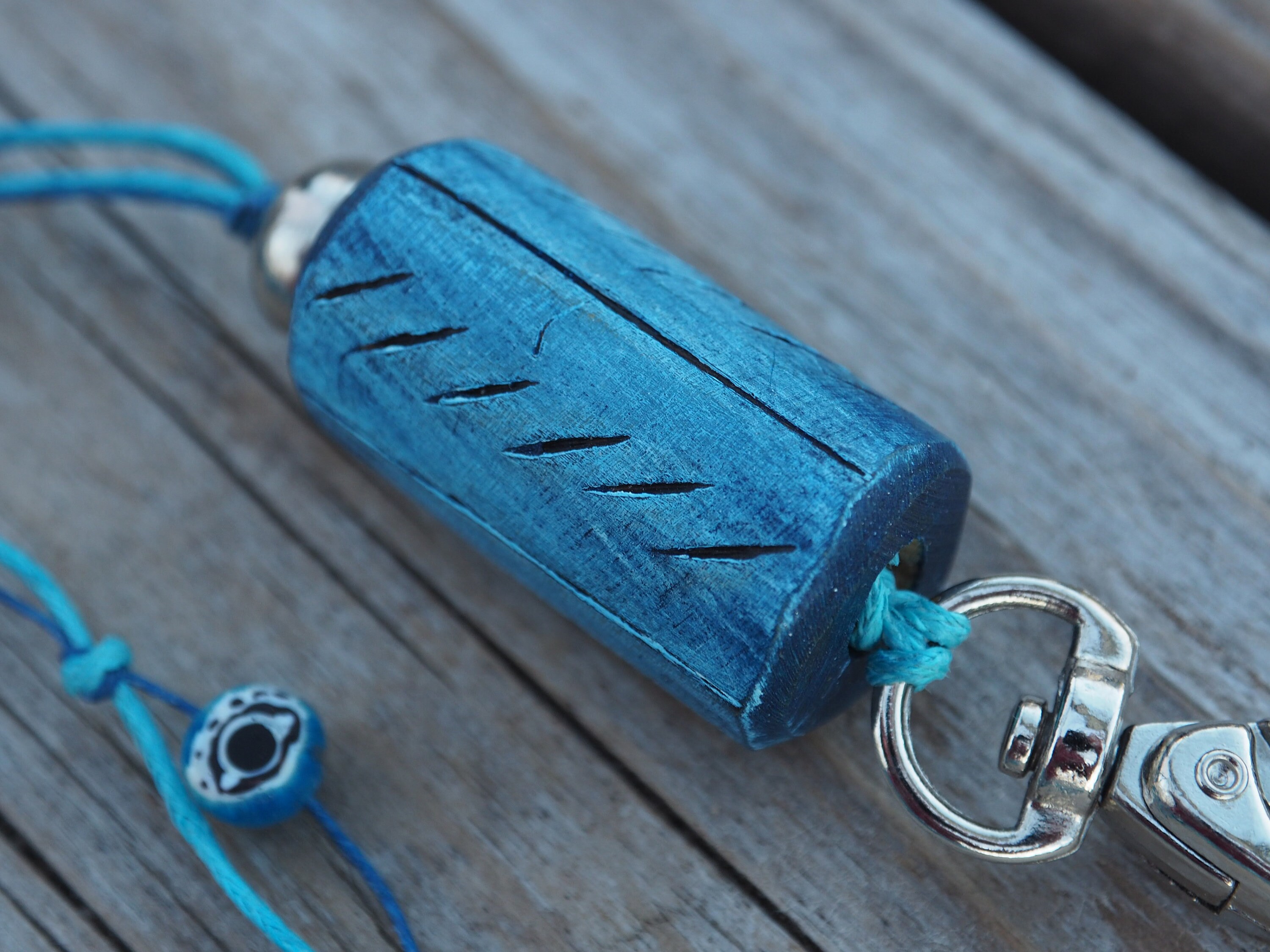 Cordón/banda de llaves con cuentas azules | Etsy España