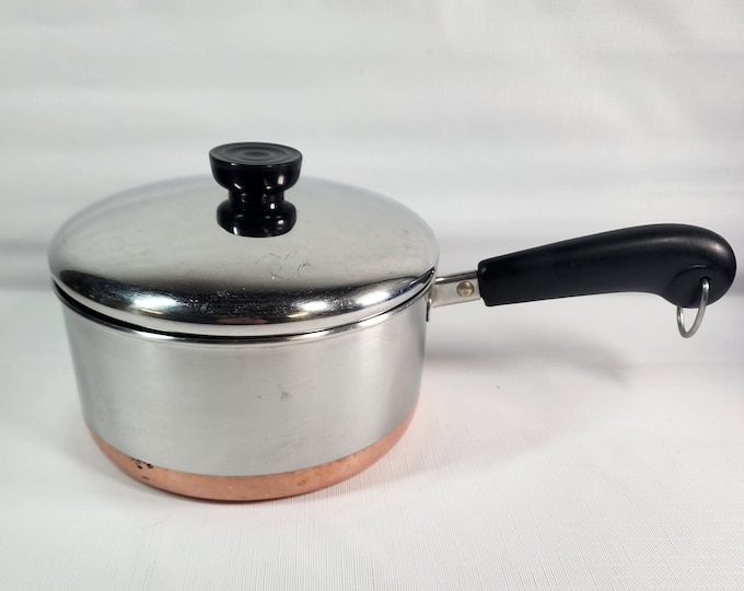 Vintage Revere Ware Copper Bottom 2 Quart Sauce Pan Pot With Lid ...
