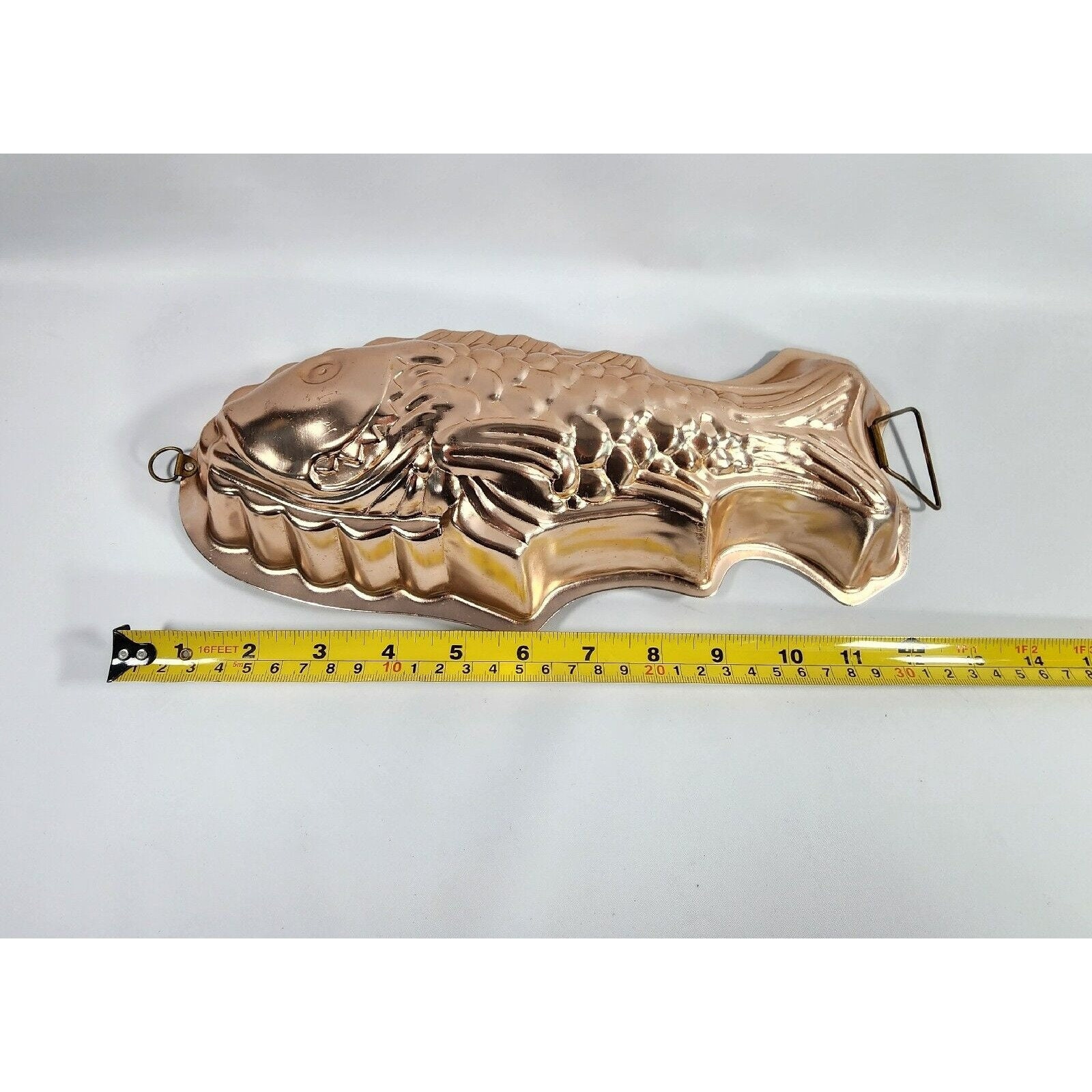 Vintage Copper Colored Fish Mold Jello Mold Aluminum Kitchen Wall Decor ...