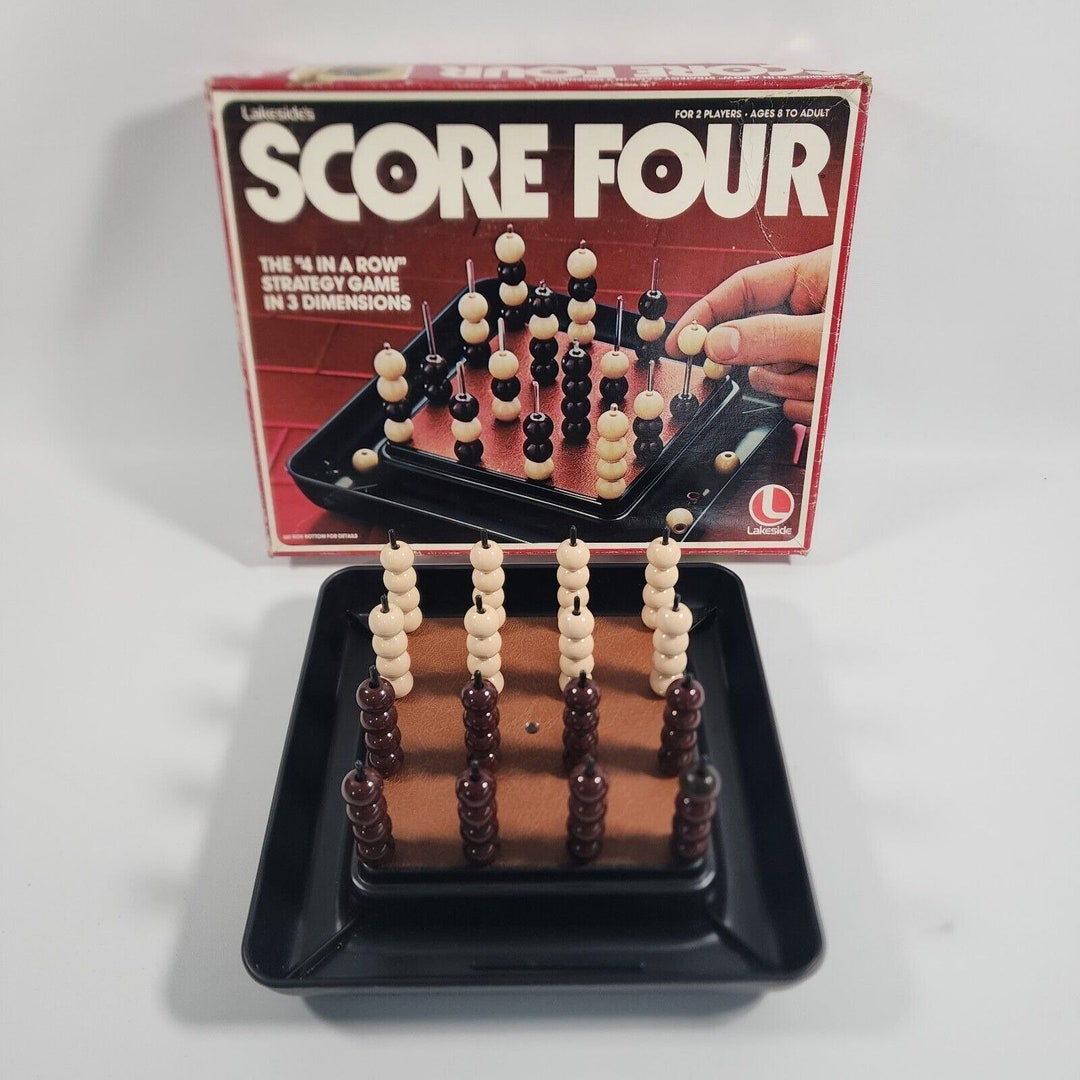 Vintage 1978 Lakeside SCORE FOUR 3D Strategy Game 8325 Complete - Etsy