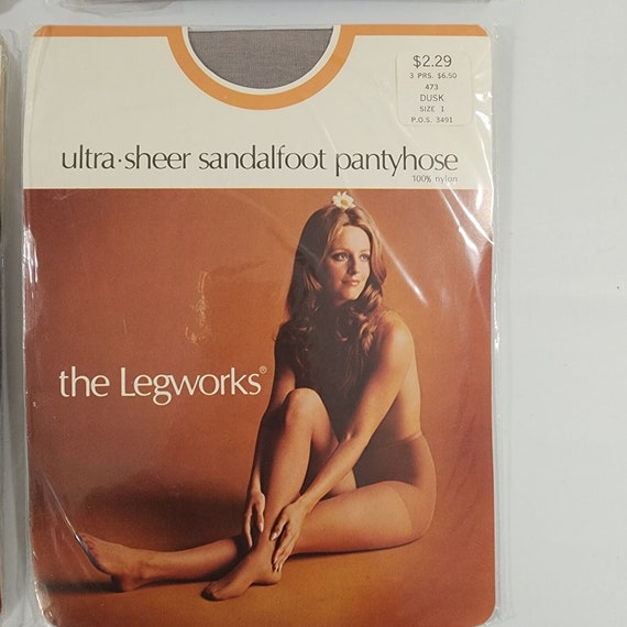 Vintage The Legworks Ultra Sheer Sandalfoot Pantyhose… - Gem