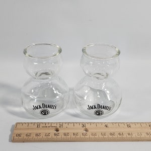 2 Old No. 7 Jack Daniels Whiskey Double Bubble Liquor Chaser Jigger ...