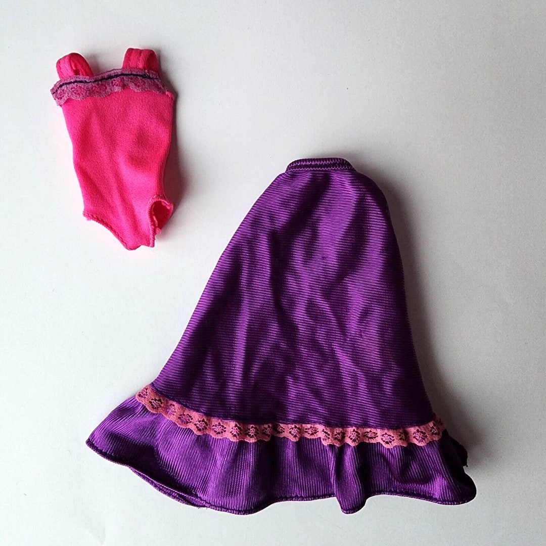 Vintage 1978 Super Teen Skipper Outfit 2756 Swimsuit & Skirt Purple and ...