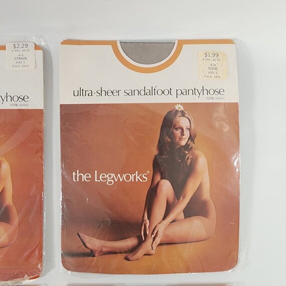 Vintage The Legworks Ultra Sheer Sandalfoot Pantyhose… - Gem