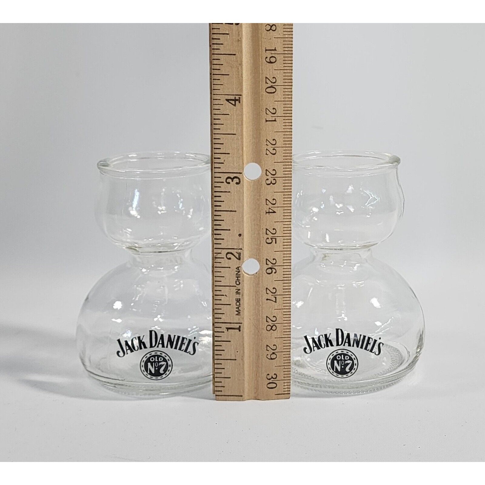 2 Old No. 7 Jack Daniels Whiskey Double Bubble Liquor Chaser Jigger ...
