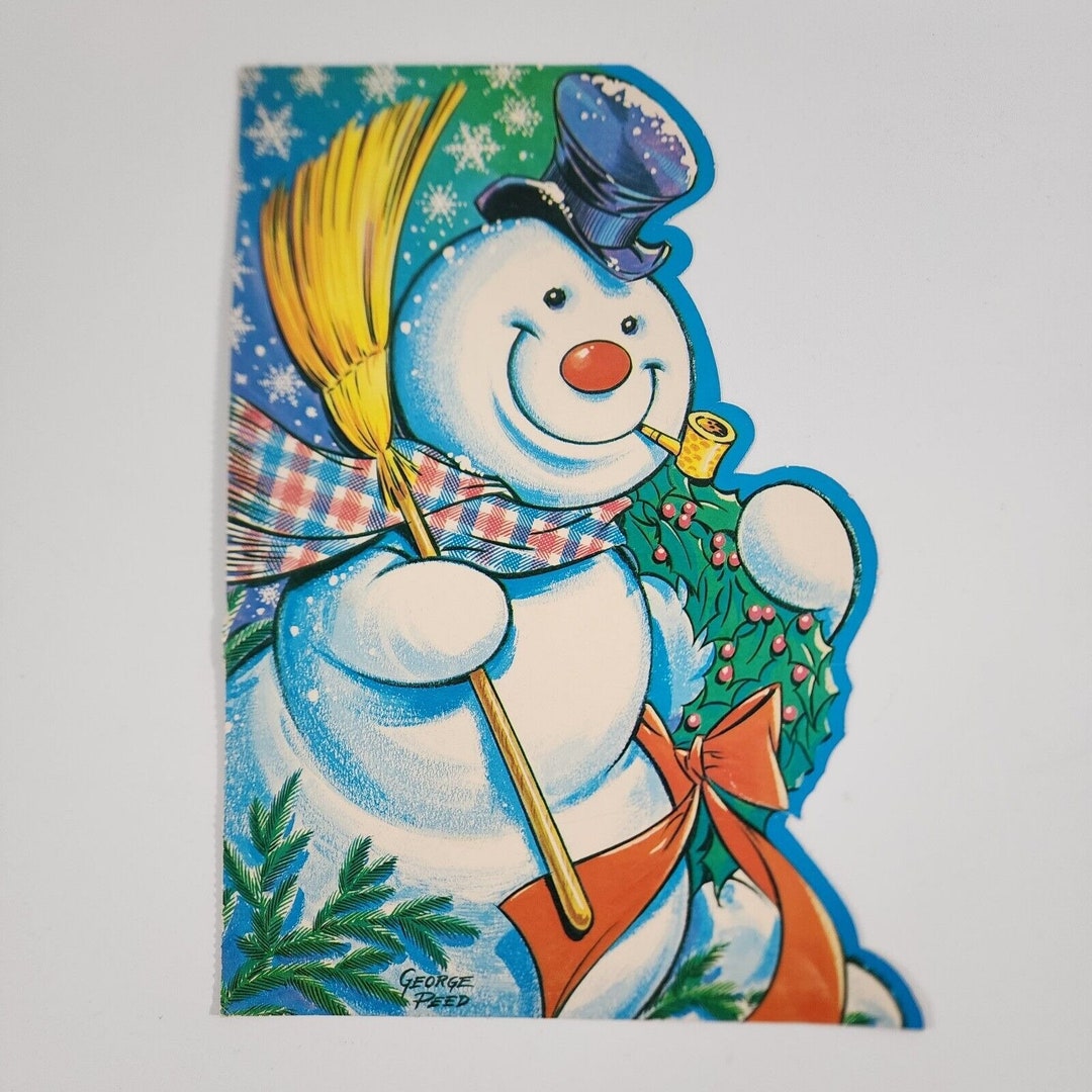 Vintage Frosty the Snowman Cardboard Die Cut Decoration by Artist ...