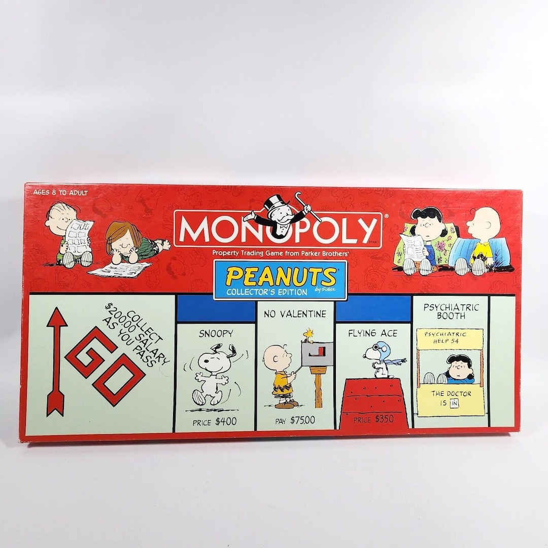 2002 Monopoly Peanuts Collector's Edition 100% Complete Parker Brothers ...