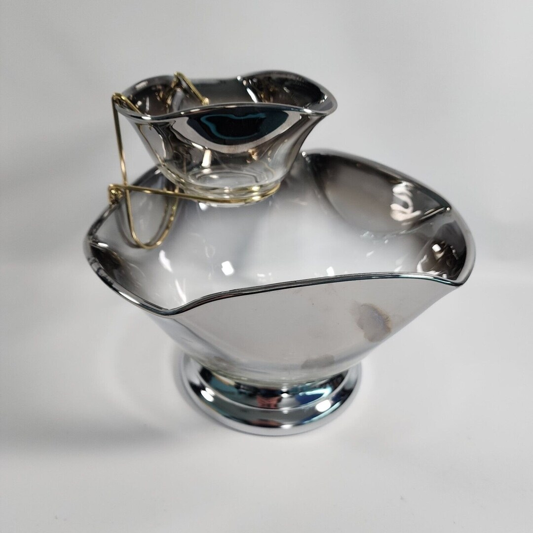 Vintage Vitreon Queens Lusterware Silver Ombré Chip and Dip Set - Etsy