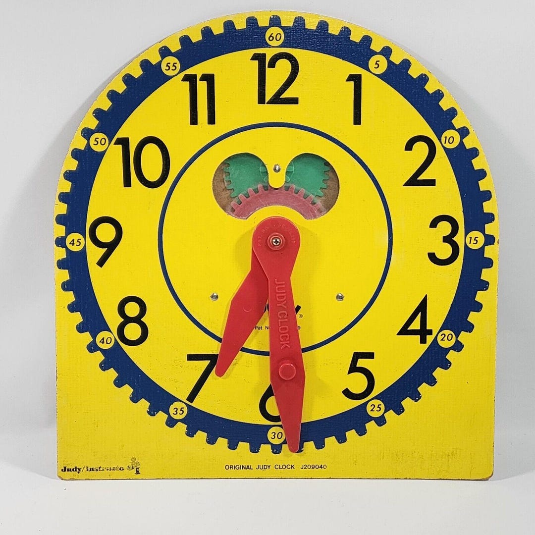 Vintage Original JUDY CLOCK Large J209040 Teach Time Homeschool ...