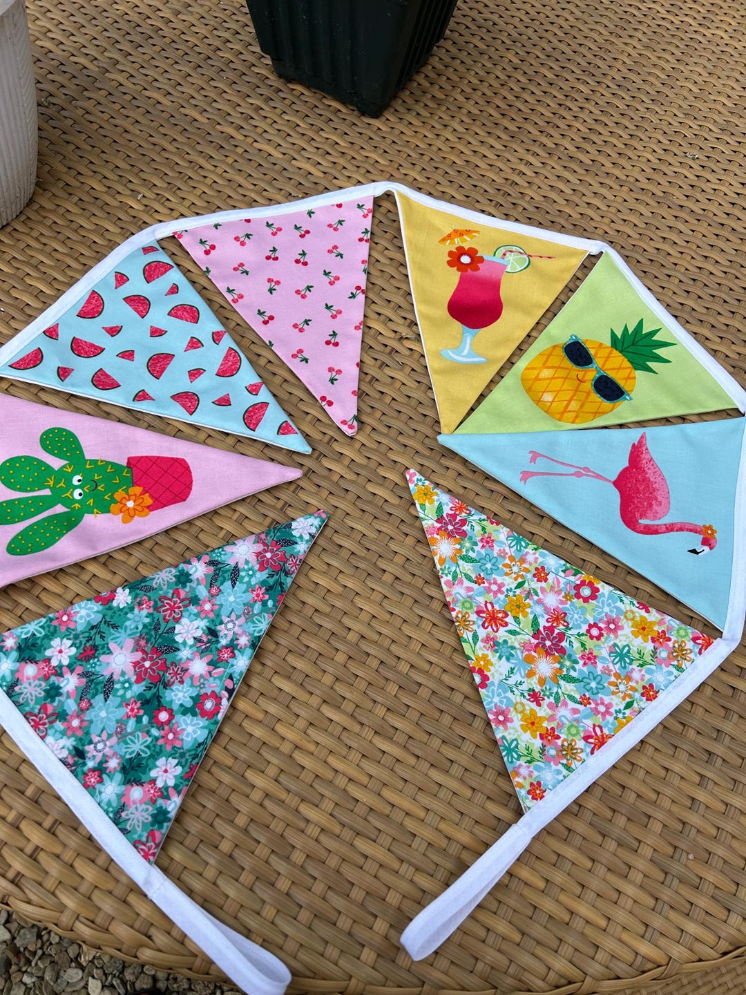 Tropical Scenes Bunting, 8 Large Flags, Perfect Beach Hut, Motorhome ...