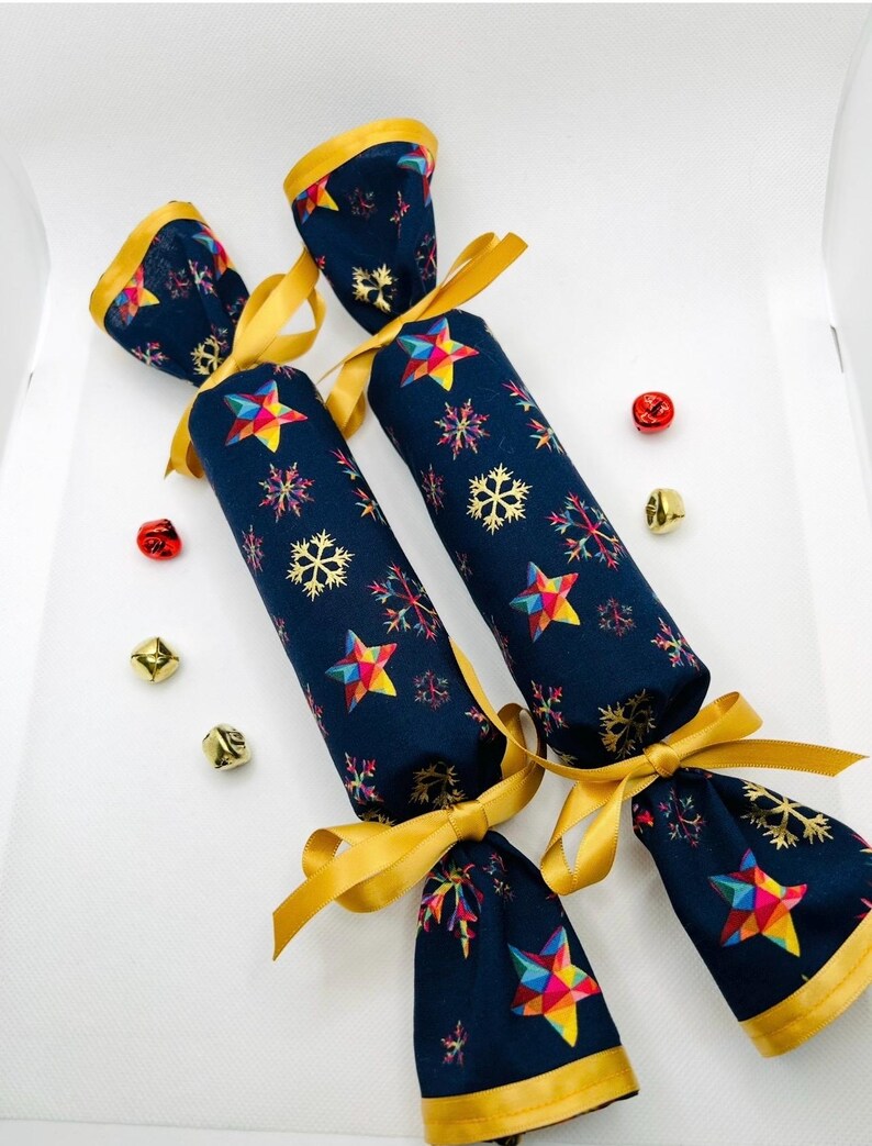 Reusable Fabric Christmas Crackers With Snaps - Fill Your Own Crackers ...