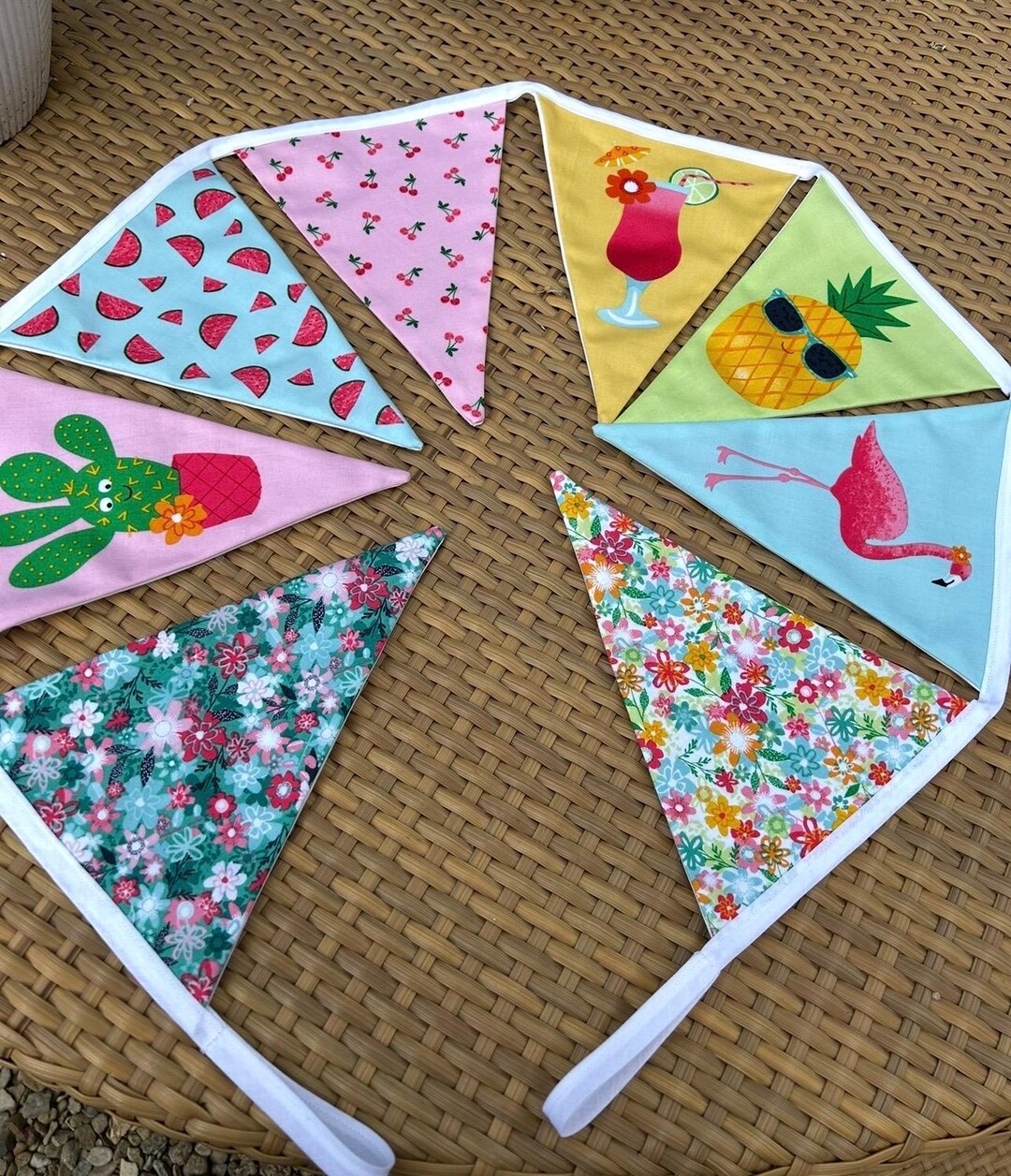 Bunting for Summer - Tropical Theme Bunting Flags - Garden Summerhouse ...