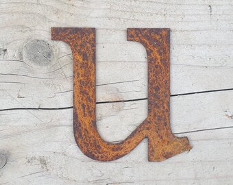 Flat Metal Rusty Letter V / Metal / Letter / Garden / Industrial ...