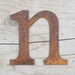 Rusty Letter / Flat Metal Rusty Letter O / Metal / Letter / - Etsy
