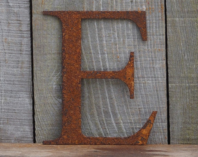 Rusty Letter / Flat Metal Rusty Letter E / Metal / Letter / - Etsy