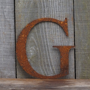 Rusty Letter / Flat Metal Rusty Letter G / Metal / Letter / Garden ...