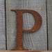 Rusty Letter / Flat Metal Rusty Letter J / Metal / Letter / Garden ...