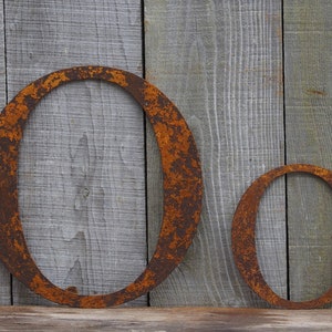 Rusty Letter / Flat Metal Rusty Letter O / Metal / Letter / Garden ...