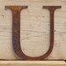 Flat Metal Rusty Letter C / Metal / Letter / Rusty Letters / - Etsy UK
