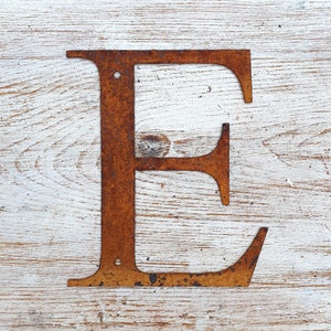Rusty Letter / Flat Metal Rusty Letter E / Metal / Letter / Garden ...