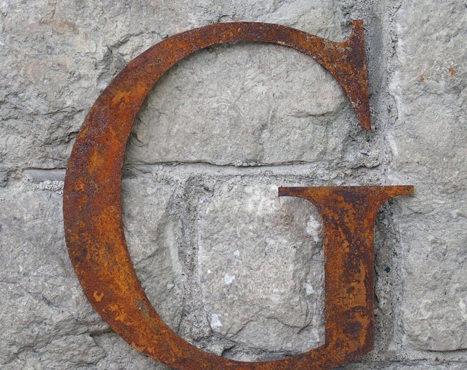 Flat Metal Rusty Letter G / Metal / Letter / Garden / Industrial ...