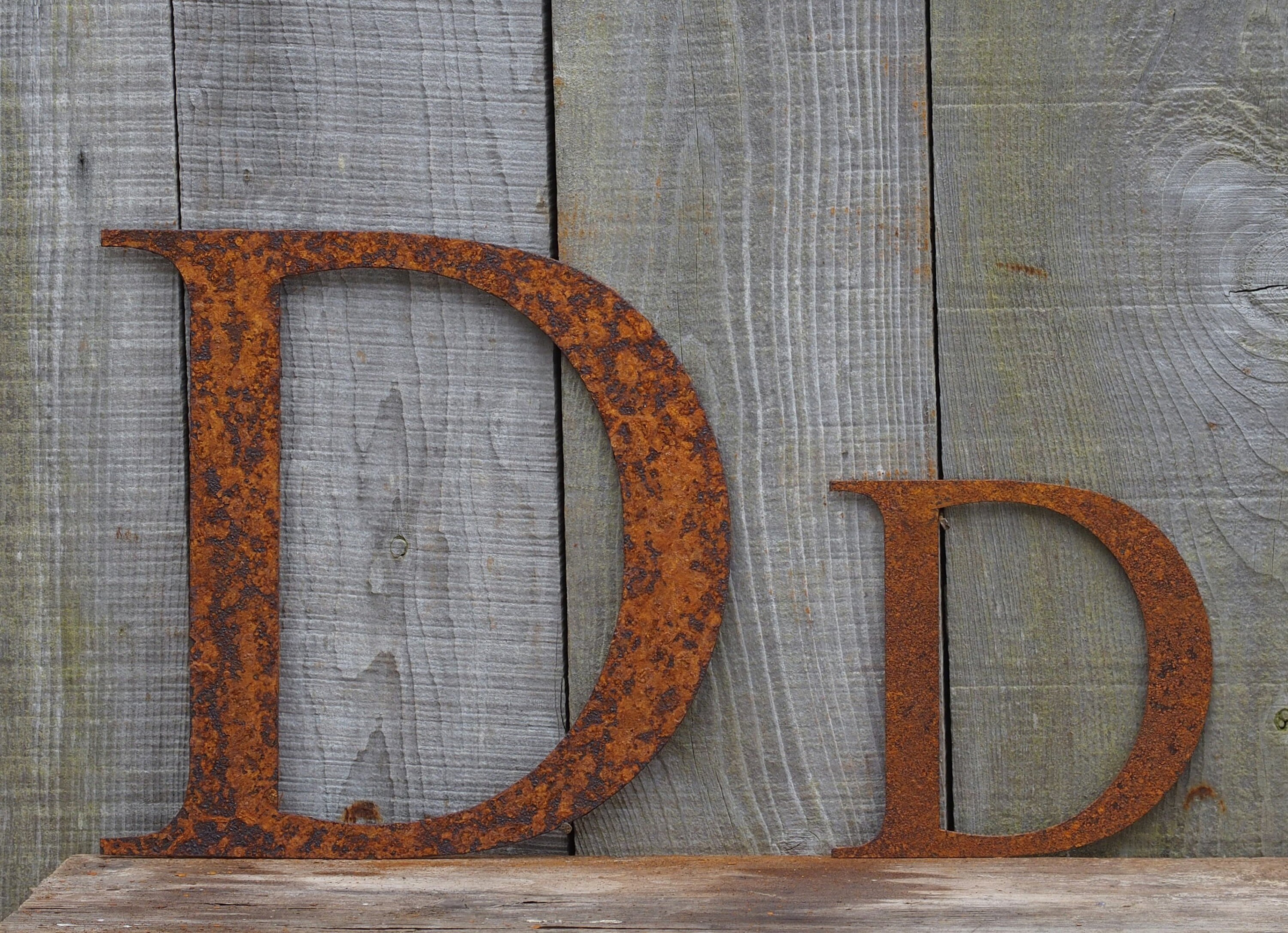 Rusty Letter / Flat Metal Rusty Letter D / Metal / Letter / Garden ...