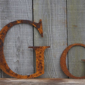Rusty Letter / Flat Metal Rusty Letter G / Metal / Letter / Garden ...