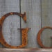 Rusty Letter / Flat Metal Rusty Letter G / Metal / Letter / Garden ...