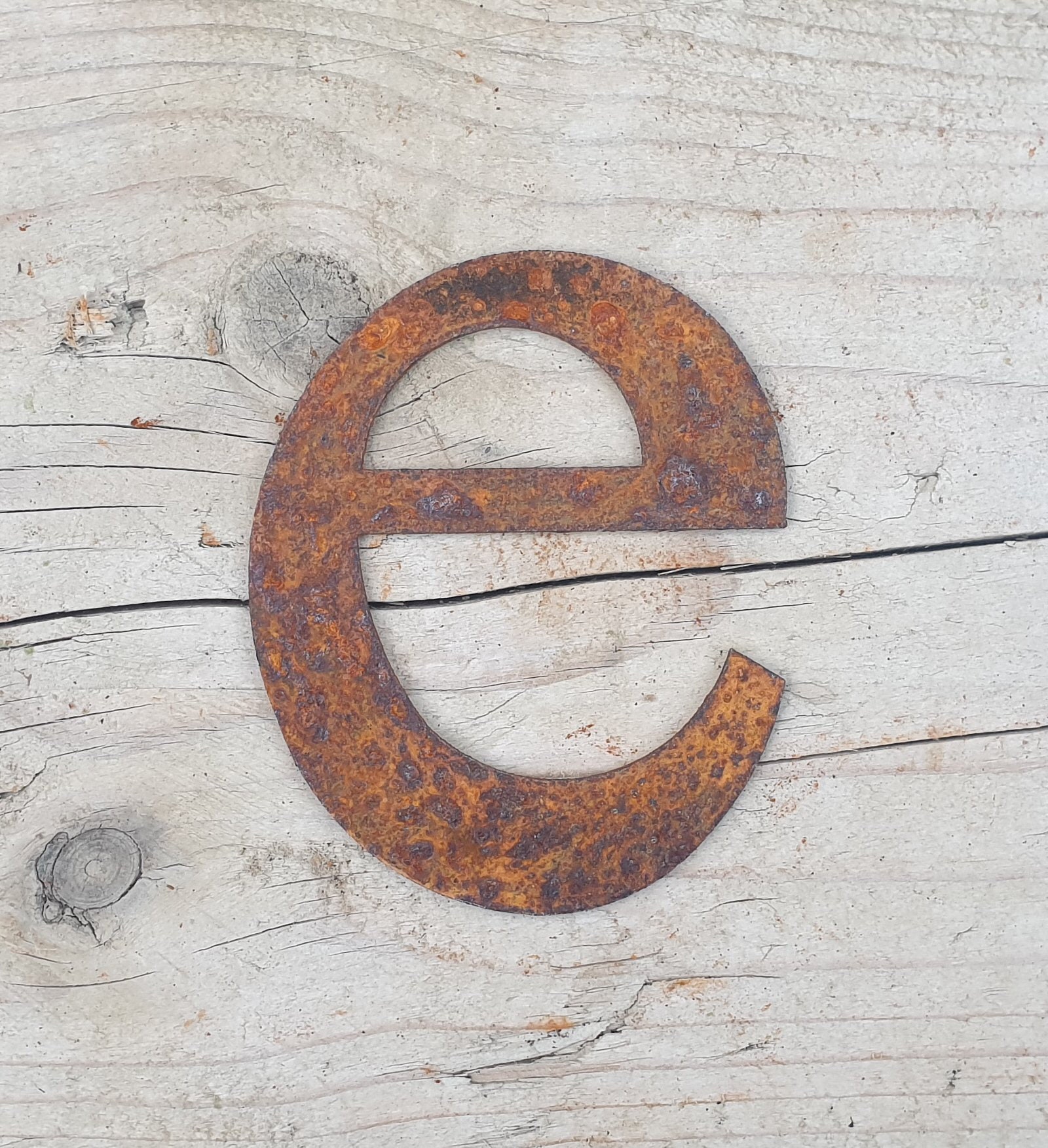 Flat Metal Rusty Letter / Metal / Letter / Lowercase E / Rusty - Etsy ...