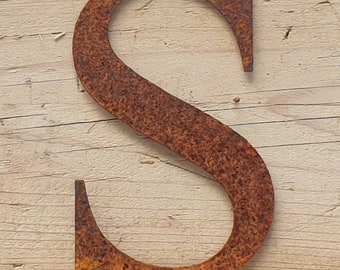 Rusty Letter / Flat Metal E / Letter E / Metal / Letter / Garden ...