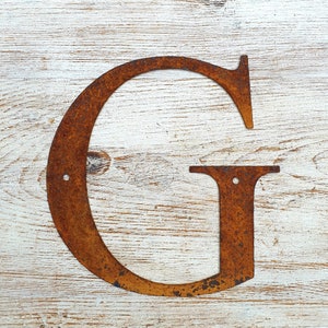 Rusty Letter / Flat Metal Rusty Letter G / Metal / Letter / Garden ...