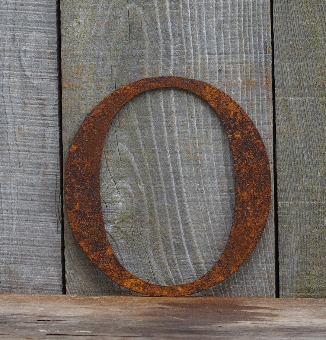 Rusty Letter / Flat Metal Rusty Letter O / Metal / Letter / Garden ...