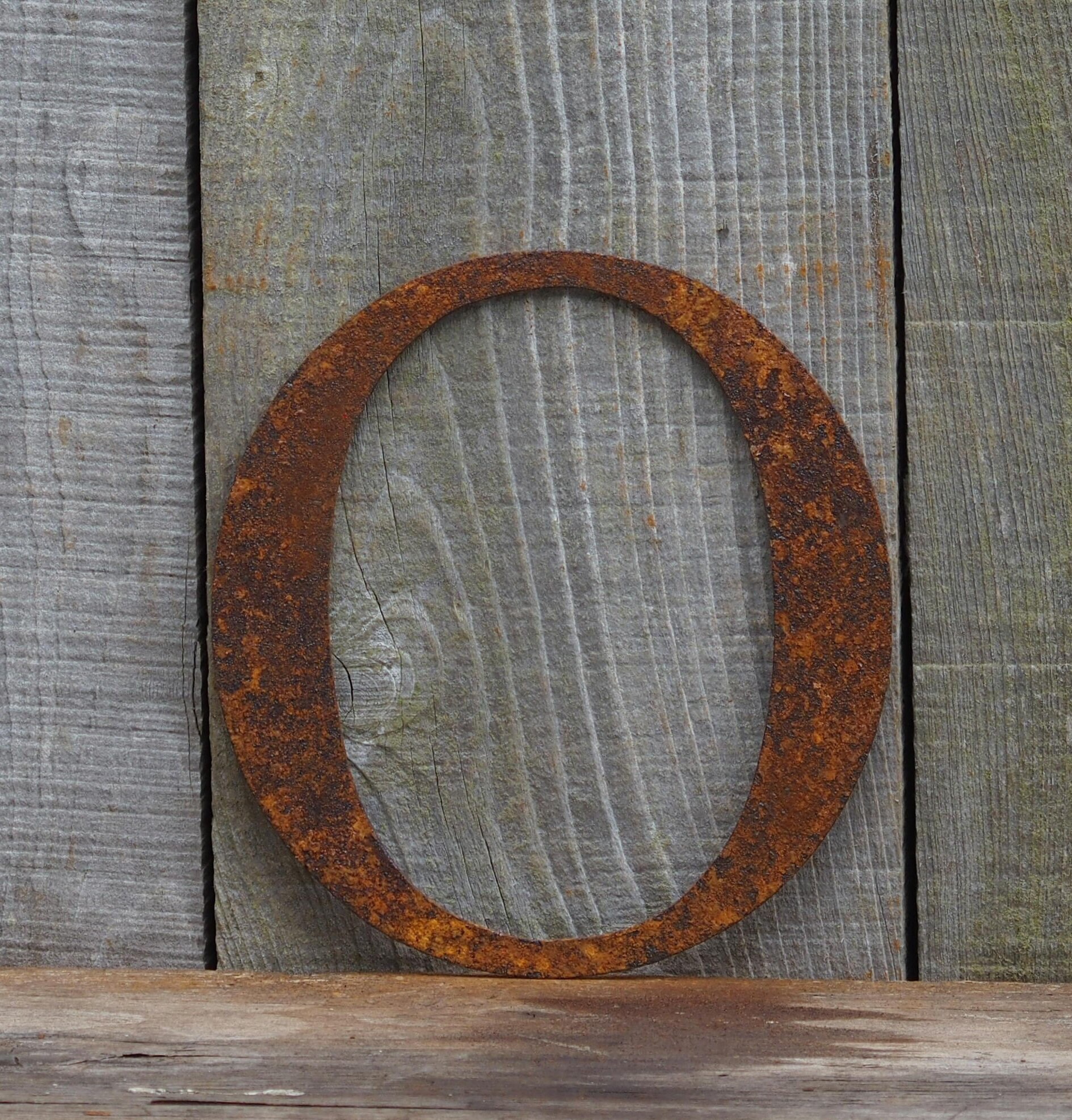 Rusty Letter / Flat Metal Rusty Letter O / Metal / Letter / | Etsy