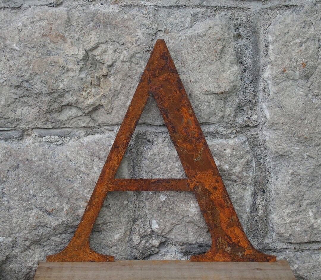 Flat Metal Rusty Letter A / Metal / Letter / Rusty Letters / Garden ...