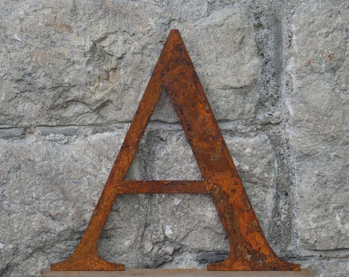 Flat Metal Rusty Letter A / Metal / Letter / Rusty Letters / - Etsy