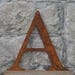 Flat Metal Rusty Letter A / Metal / Letter / Rusty Letters / | Etsy