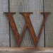Rusty Letter / Flat Metal Rusty Letter W / Metal / Letter / Garden ...