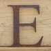 Rusty Letter / Flat Metal E / Letter E / Metal / Letter / | Etsy