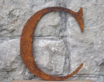 Flat Metal Rusty Letter K / Metal / Letter / Garden / Industrial ...