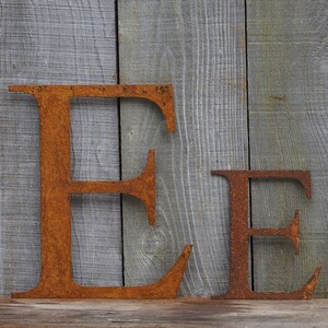 Rusty Letter / Flat Metal Rusty Letter E / Metal / Letter / Garden ...